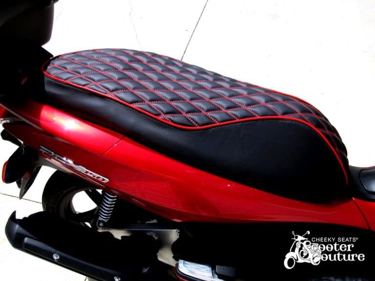 Honda PCX diamond stitch matte black WM – Cheeky Seats Scooter Seat Covers