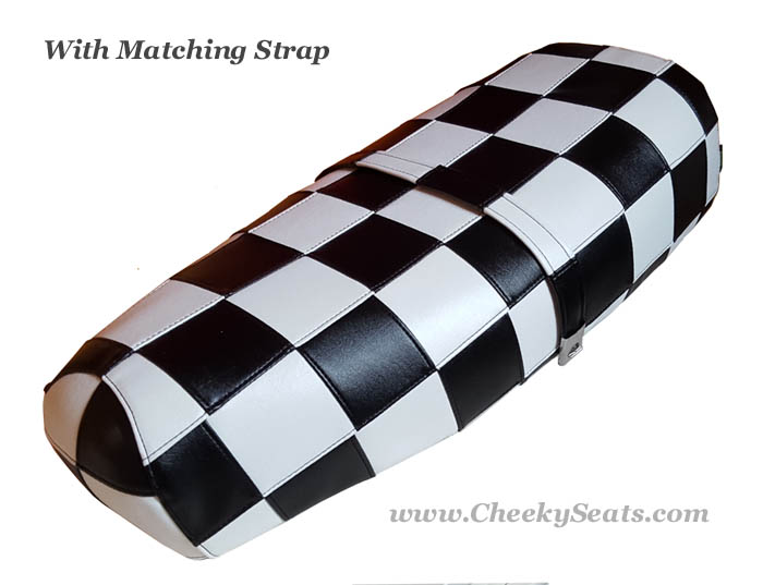Genuine Stella Checkers SKA Black White Scooter Seat Cover : Cheeky ...